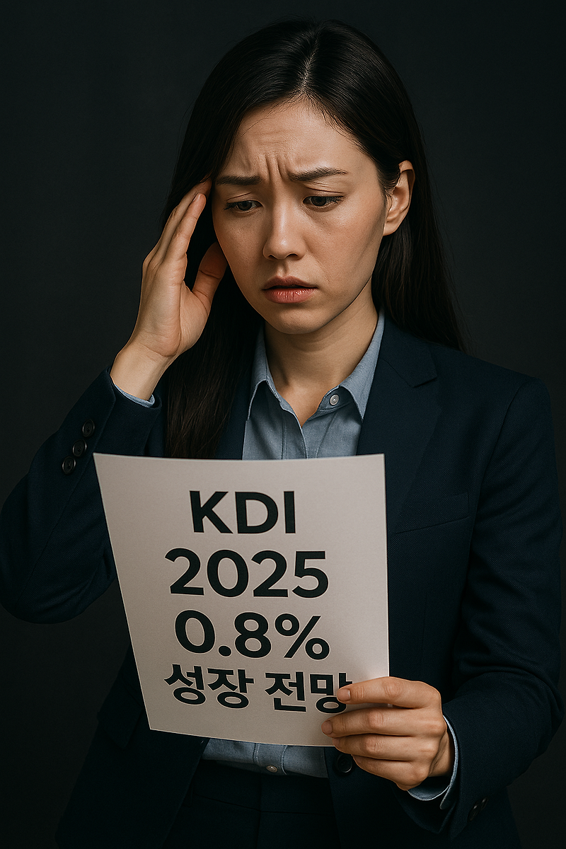 [경제] 2025년 KDI 경제성장률 0.8% 전망 발표 – 장기 저성장 시대 본격화?