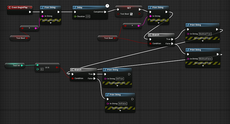 Unreal Engine boolean and branch