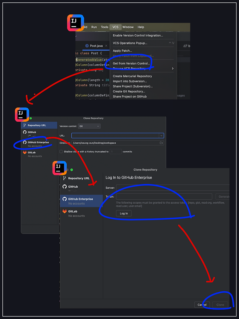 GitHub (2) - GitHub Repository / 로컬 Git Repository 생성 & IntelliJ GitHub 로그인