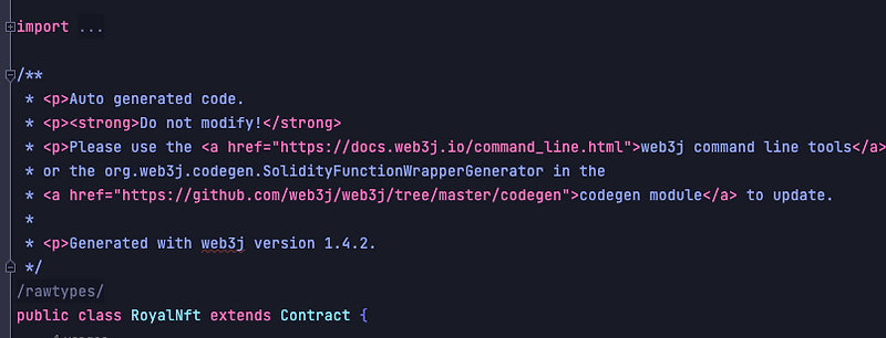 java web3j 컴파일 및 wrappers