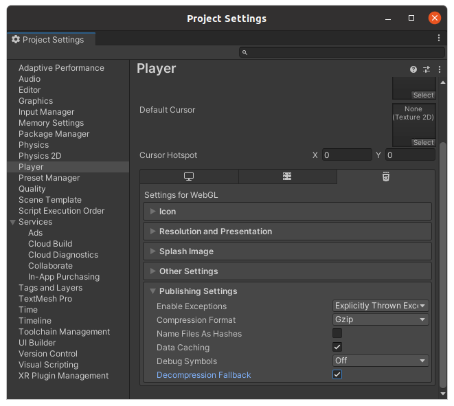 [유니티] WebGL 빌드에러: Unable to parse Build/Build.framework.js.gz!