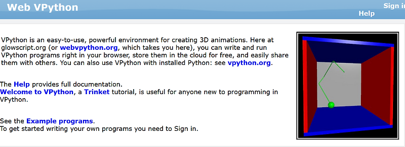 Vpython(1) - 볼을 만들어 보아요