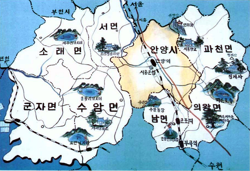 [20230228]1975년 안양이 중심이었던 시흥군 관내도