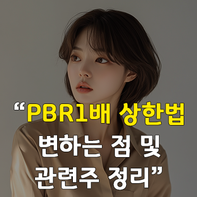 PBR1배 상한법 내용과 관련주, 수혜주 총 정리! 제대로 알고 갑시다. - 워커경제