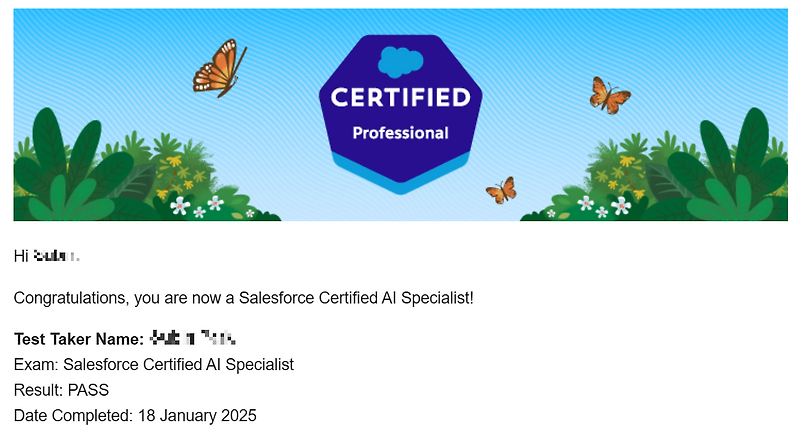 [SFDC] Salesforce Certified AI Specialist 합격