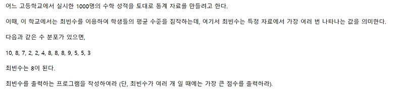 [JAVA] SWEA 1204. 최빈수 구하기