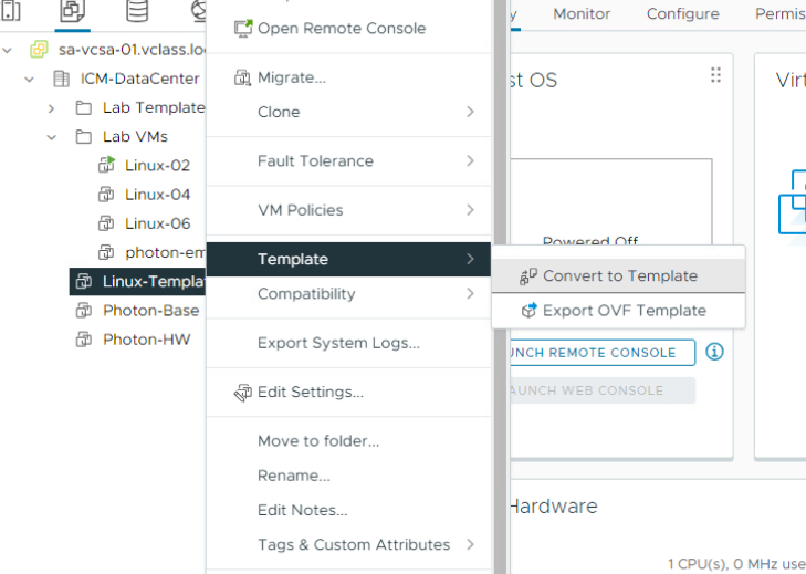 Creating Templates and Deploying VMs