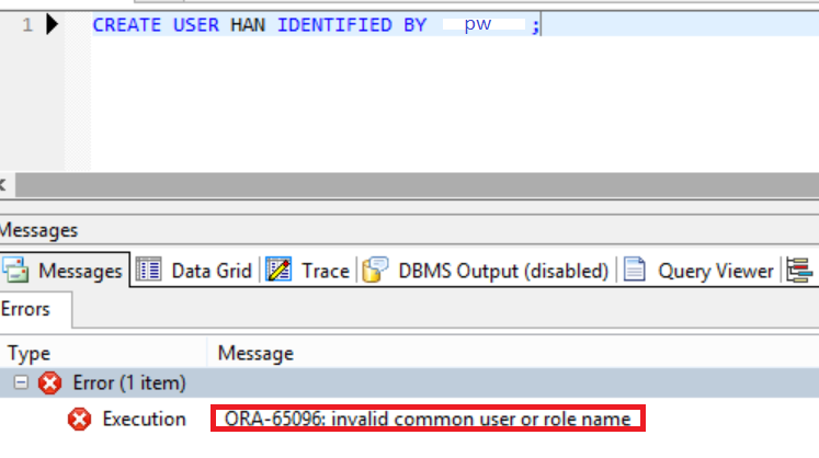 ORA-65096: invalid common user or role name