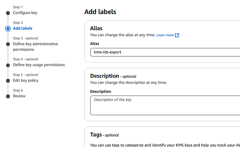 RDS Aurora MySql snapshot export to S3