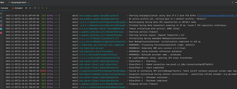 [Gasip Project] 왜 Column Name이 중복이라고 뜨죠? _ DuplicateMappingException — COCO_88