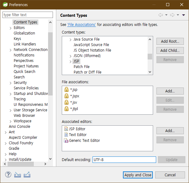 Eclipse JSP, Html, CSS 파일 인코딩 깨져서 보이는 문제
