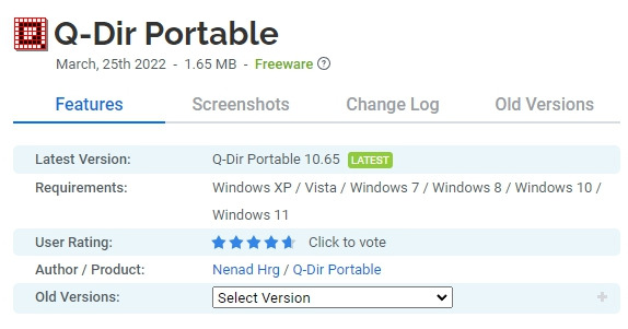 Q-Dir Portable 무료 다운로드