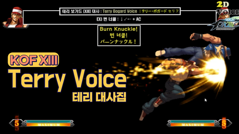 KOF13 테리 대사 모음 (Voice of "Terry Bogard" / ENG CC SUB)
