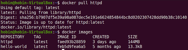 docker - httpd image 테스트
