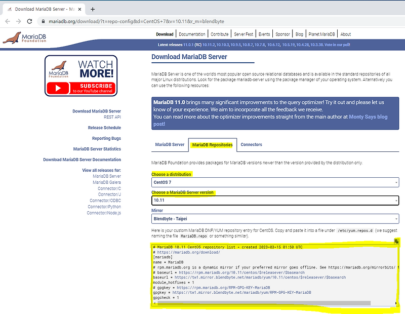 [MariaDB] CentOS7 환경에 MariaDB Database 설치하기