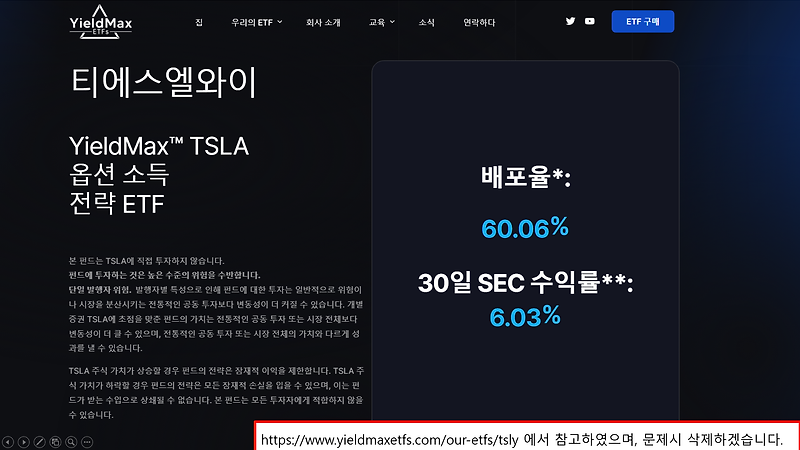 TSLY - 초고배당 YieldMax TSLA Option Income Strategy ETF :: 주식배당금