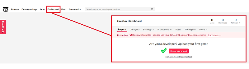itch.io에 게임 올리기