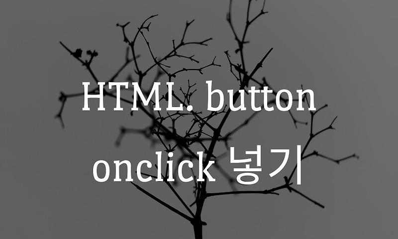 HTML. 버튼에 onclick?