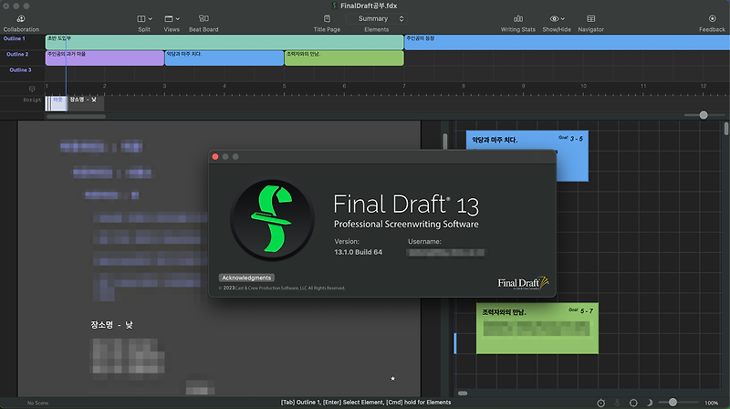Final Draft 13 구입