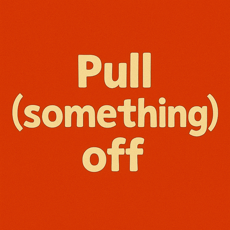 Pull (something) off