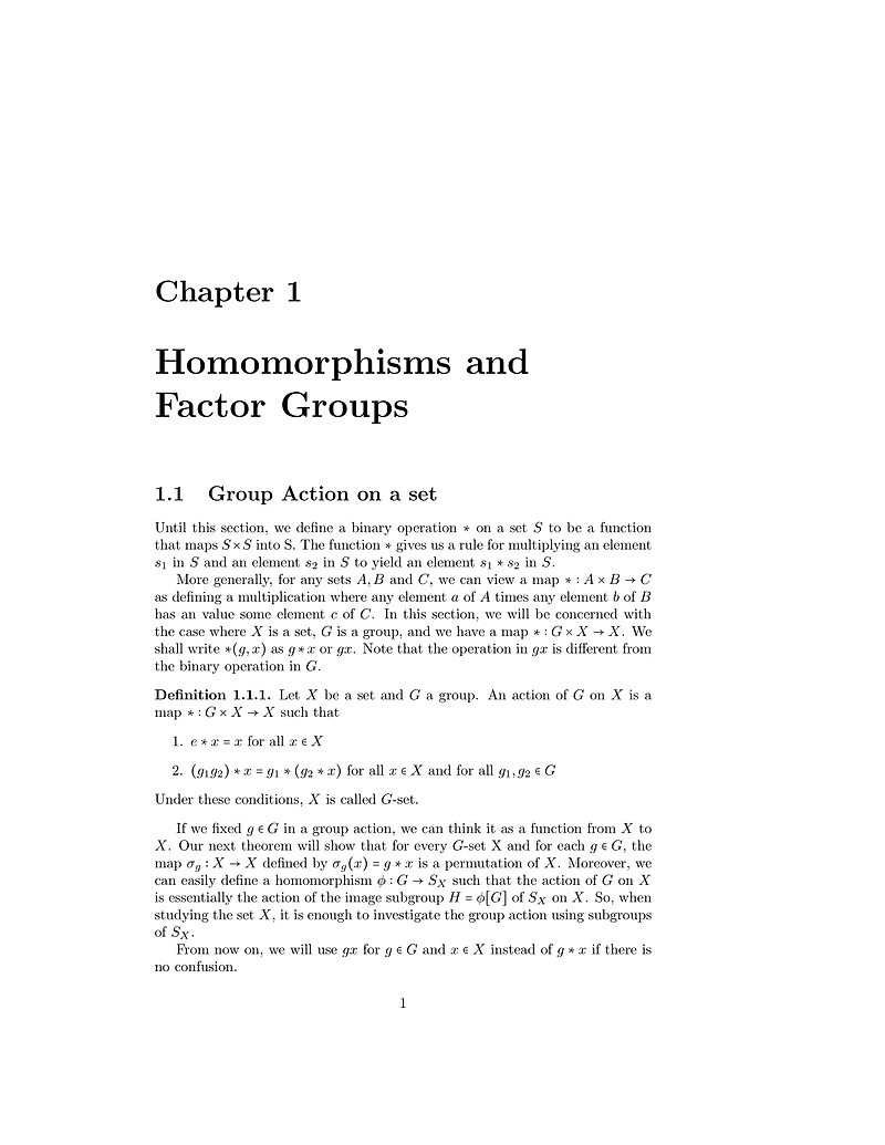 Abstract Algebra Notes (Sylow theorem)