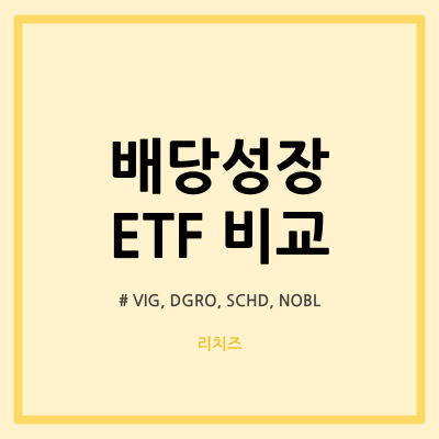 미국 주식 배당성장 ETF 비교(VIG, DGRO, SCHD, NOBL)