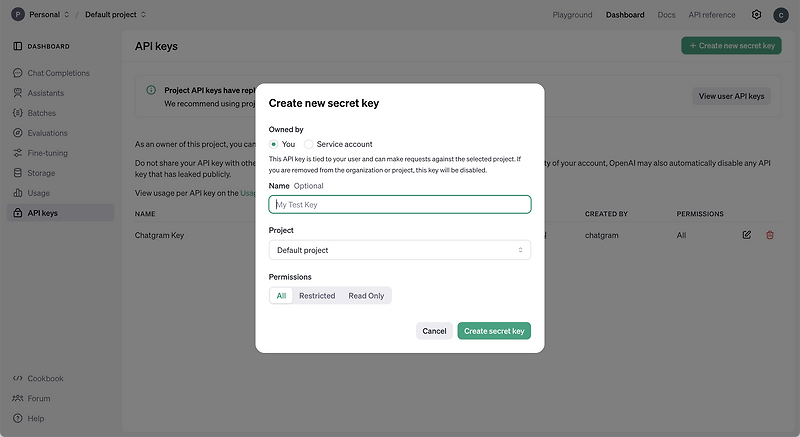 [Node.js] OpenAI API 사용하기