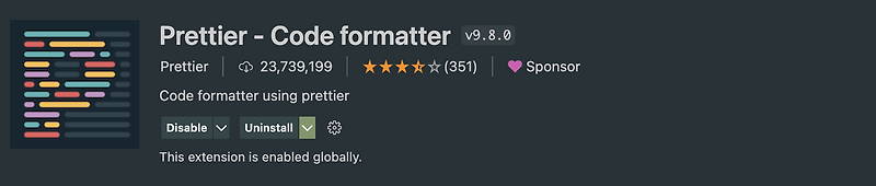 [VSCode] 코드정렬 - Prettier
