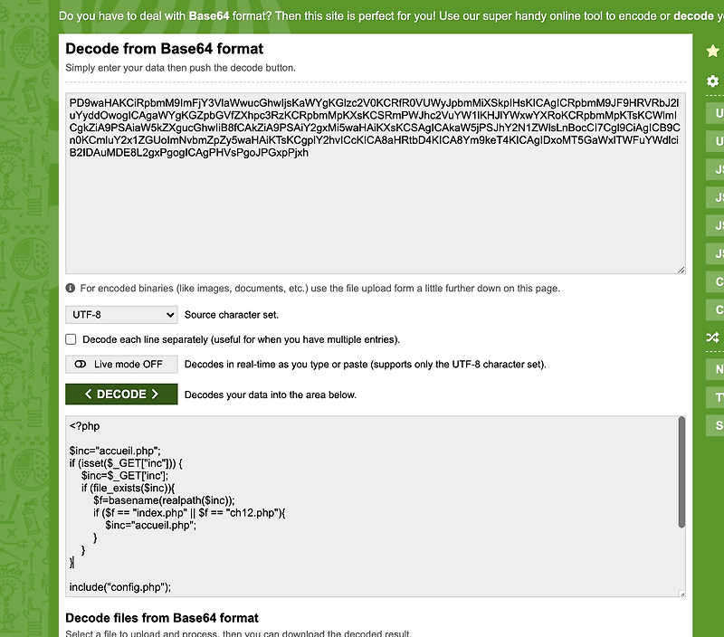 rootme - PHP - Filters