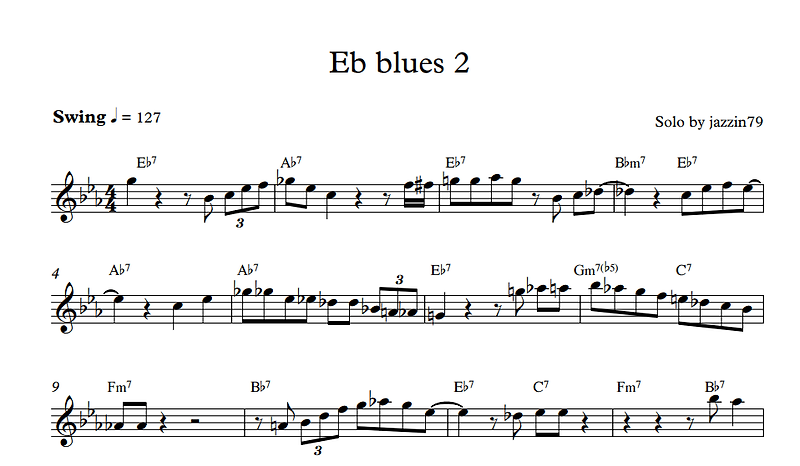 Jazz Blues in Eb No.2