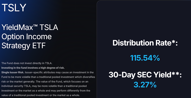고배당주 YMAG, MSTY, NVDY, PLTY, TSLY 투자 전략. 배당주 계산기.