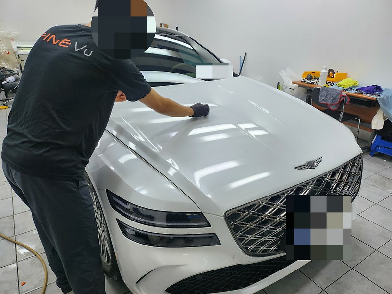 제네시스 G80 페리 수리 후 PPF 유리막 재시공 후기네시스 G80 페리 수리 후 PPF 유리막 재시공 후기