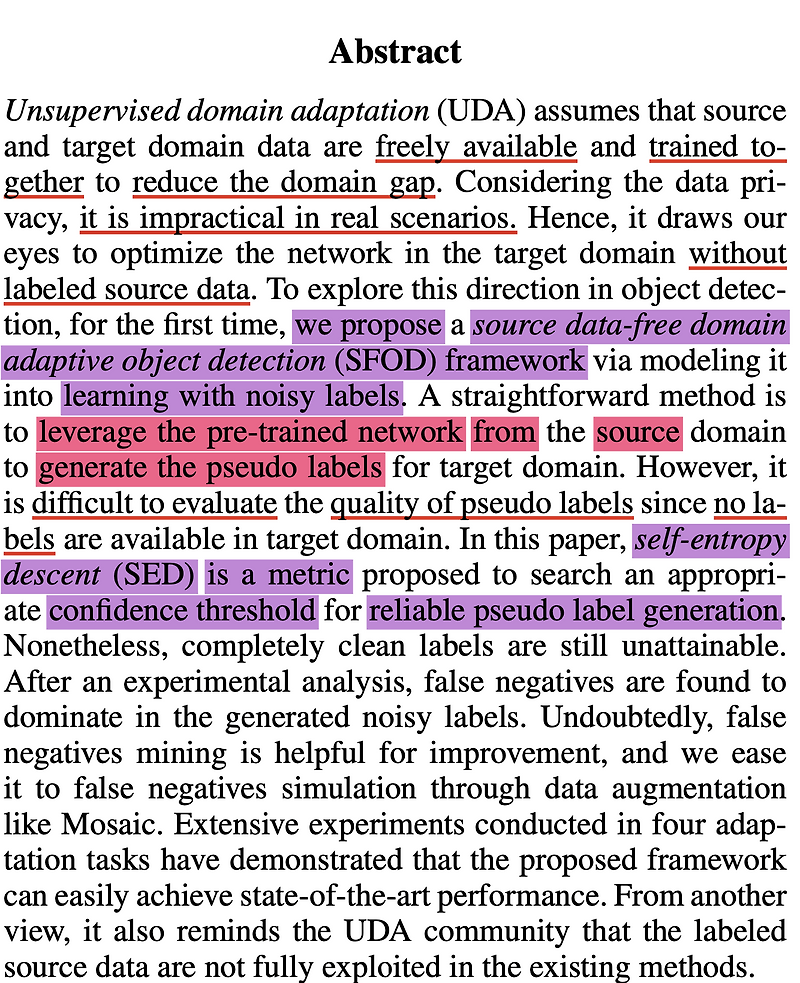 [논문 review]: A Free Lunch for Unsupervised Domain Adaptive Object Detection without Source Data ...