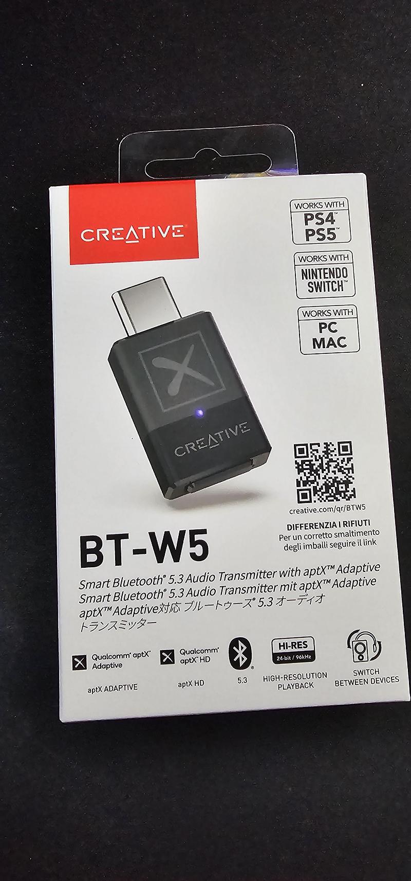 [Creative] BT-W5 Aptx Bluetooth 동글(USB-C Adaptor - 내멋대로 내가 가는대로