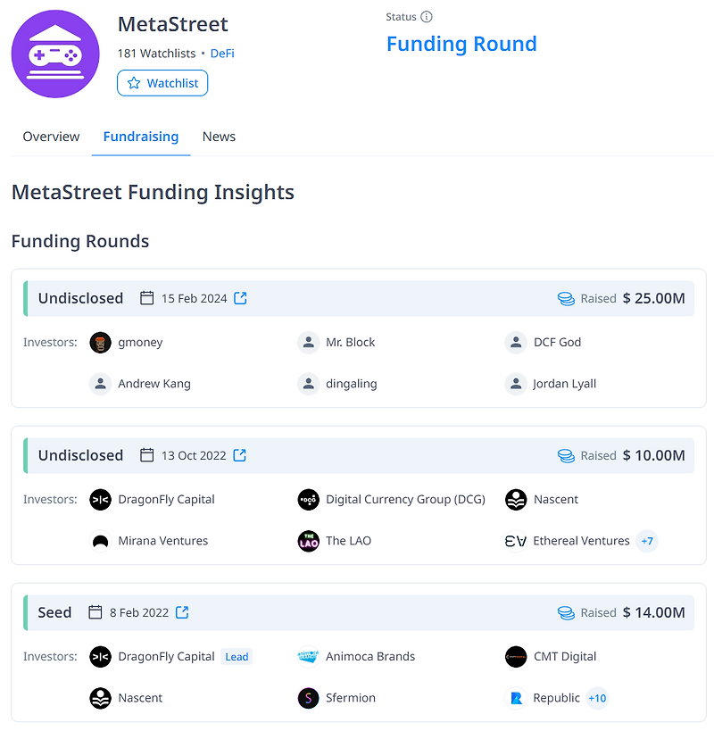 메타스트릿(metastreet) - NFT 대출 플랫폼(blast 우승) :: 코인 연구실