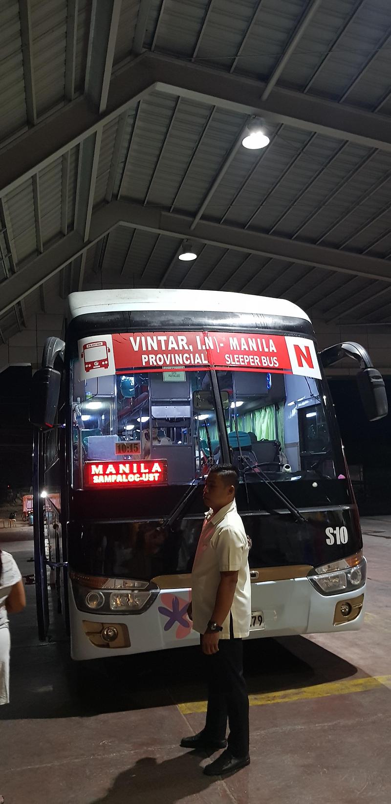 필리핀 라오그 라왁 Laoag -> 마닐라 삼팔록 Sampaloc, Florida Bus 야간 버스 Sleeper Bus 시간표 ...