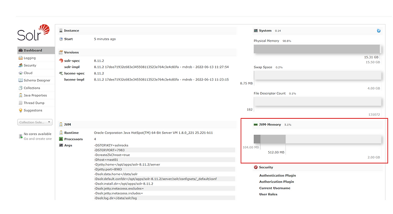 solr) Solr Java Memory 설정 :: 웅이 IT 저장소