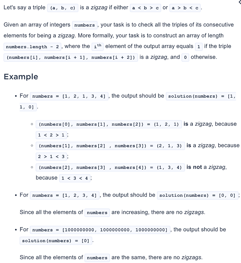 [CodeSignal] ZigZag - Java