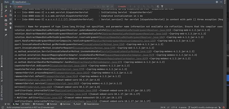 Springboot Name For Argument Of Type Not Specified And Parameter Name Information Not
