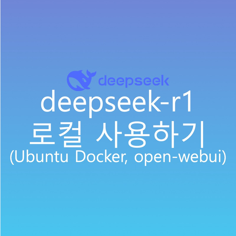 우분투 환경에서 deepseek-r1 로컬 설치하기(open-webui, docker)