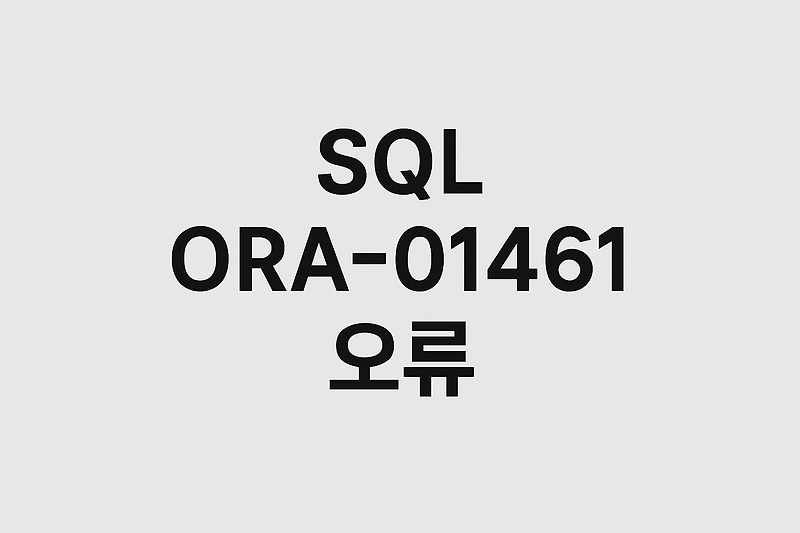 [SQL] ORA-01461: LONG 값은 LONG 열에 삽입할 때만 바인드할 수 있습니다