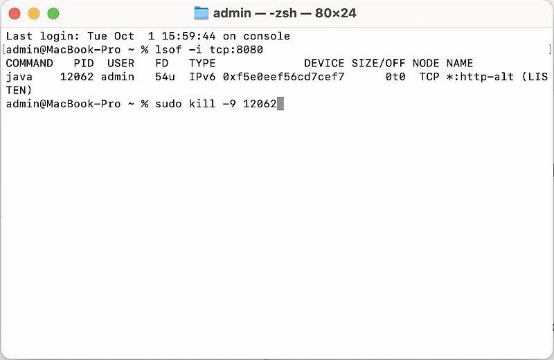 Spring Error ) Web server failed to start. Port 8080 was already in use.