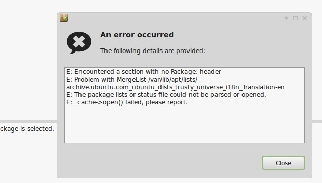 반달가면 [B-Side] :: 우분투 계열 리눅스 배포판에서 시냅틱 패키지 매니저 MergeList 오류 문제