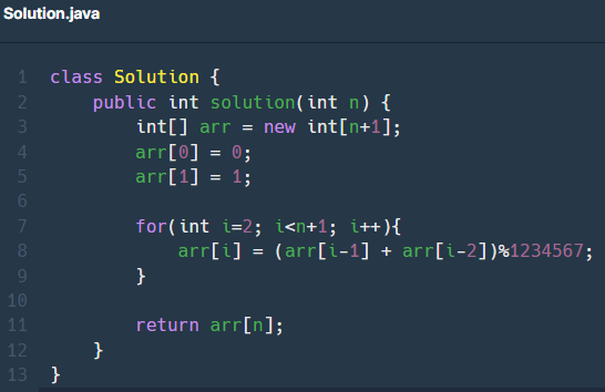 [프로그래머스] Lv.2 피보나치 수 (Java) :: hwannee.dev