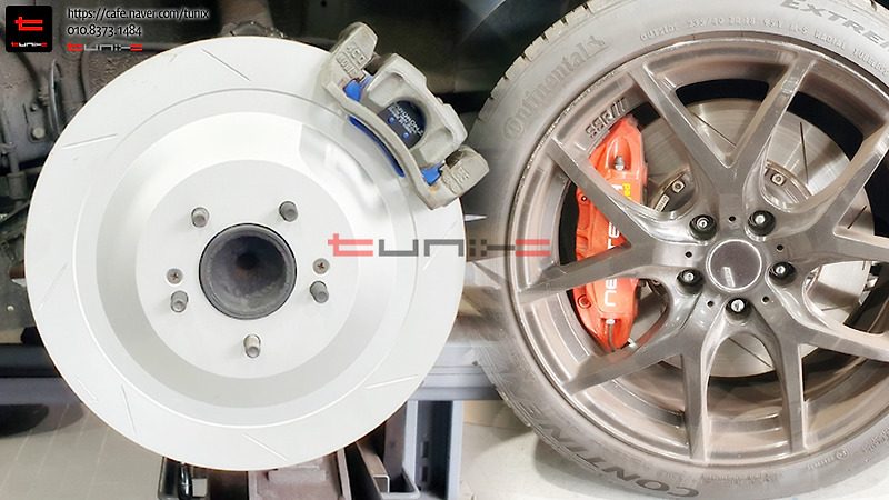 프론트4p 6p 브레이크튜닝차량 추천 리어원피스확장 350~380mm LF쏘나타 전자파킹 ( 대구브레이크튜닝 튜닉스 )