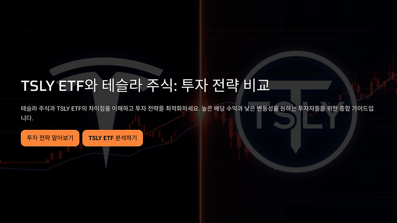테슬라 주식에 투자하면서 최고의 배당을 받는 월배당 옵션 ETF