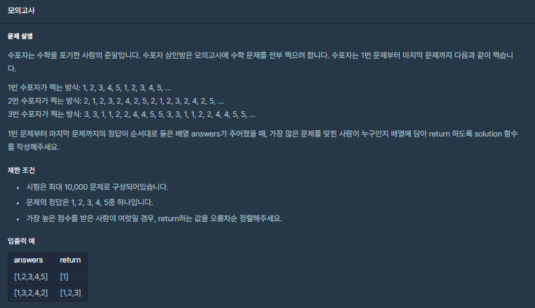 [C/C++] programmers Level 1 모의고사