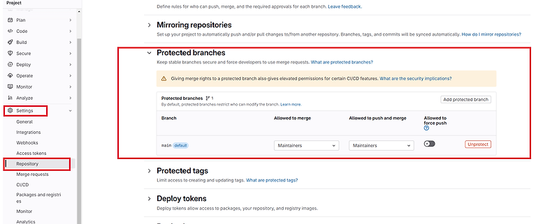 문제해결)Git Push 오류 (remote: GitLab: You are not allowed to push code to protected branches on this ...