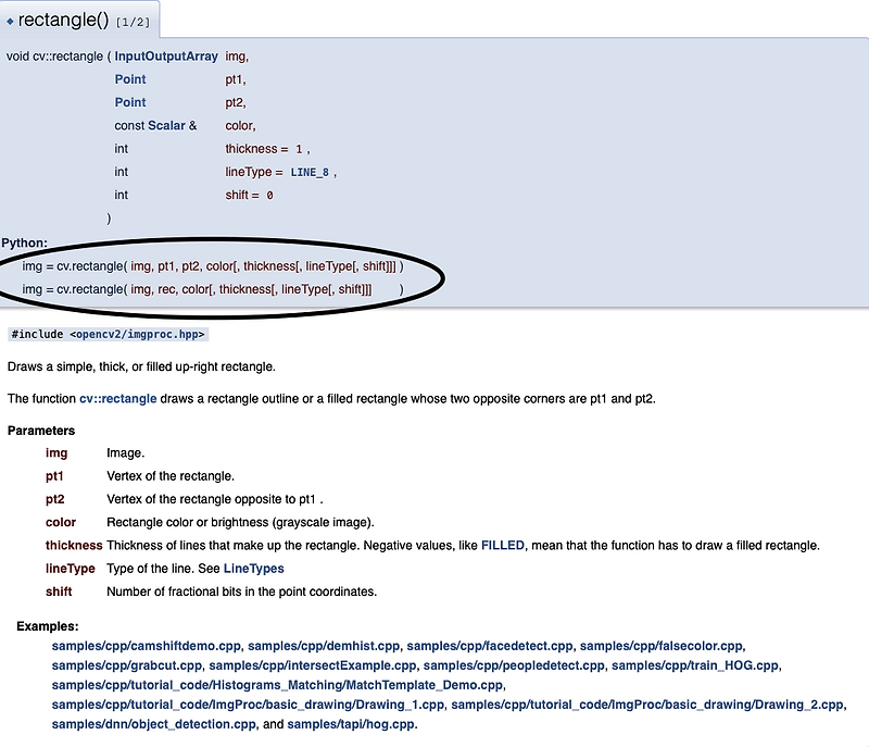 OpenCV Rectangle 함수 에러 해결법 rectangle typeerror: function takes exactly ...