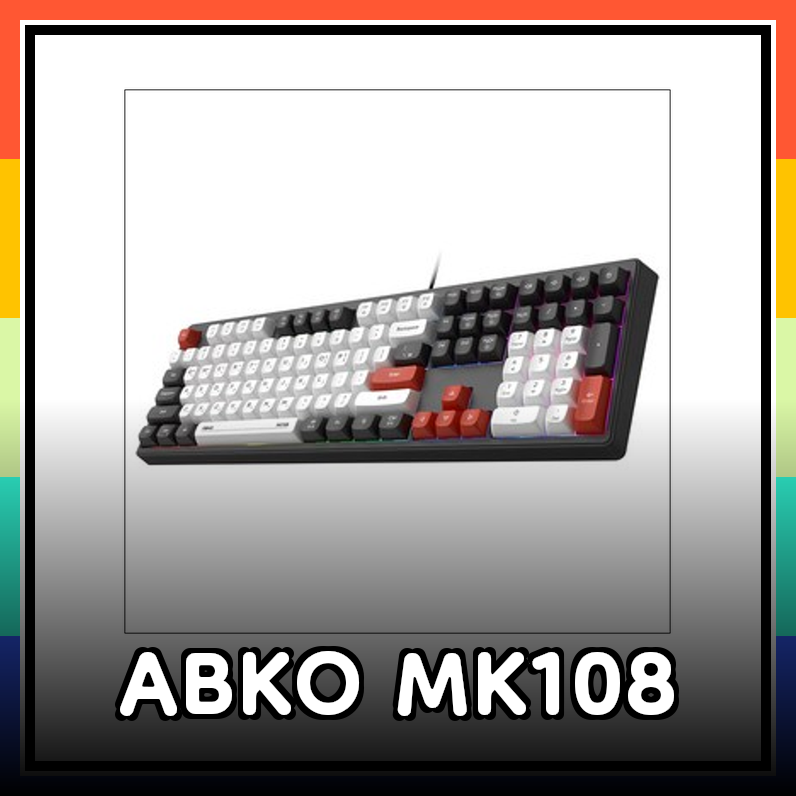 앱코 저소음 풀배열 멤브레인 키보드 MK108: 부드러운 타건감과 편안함을 선사하는 나만의 게이밍 키보드